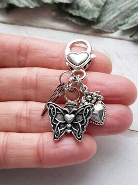 Handmade | Accessories | Keychain Butterfly Memorial Angel Wing Charm ...